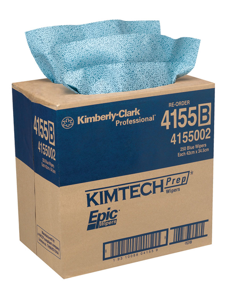 Kimtech Prep 4155 Brag Box Epic Wipers 42x34.5cm Blue - x250 | Linkup ...