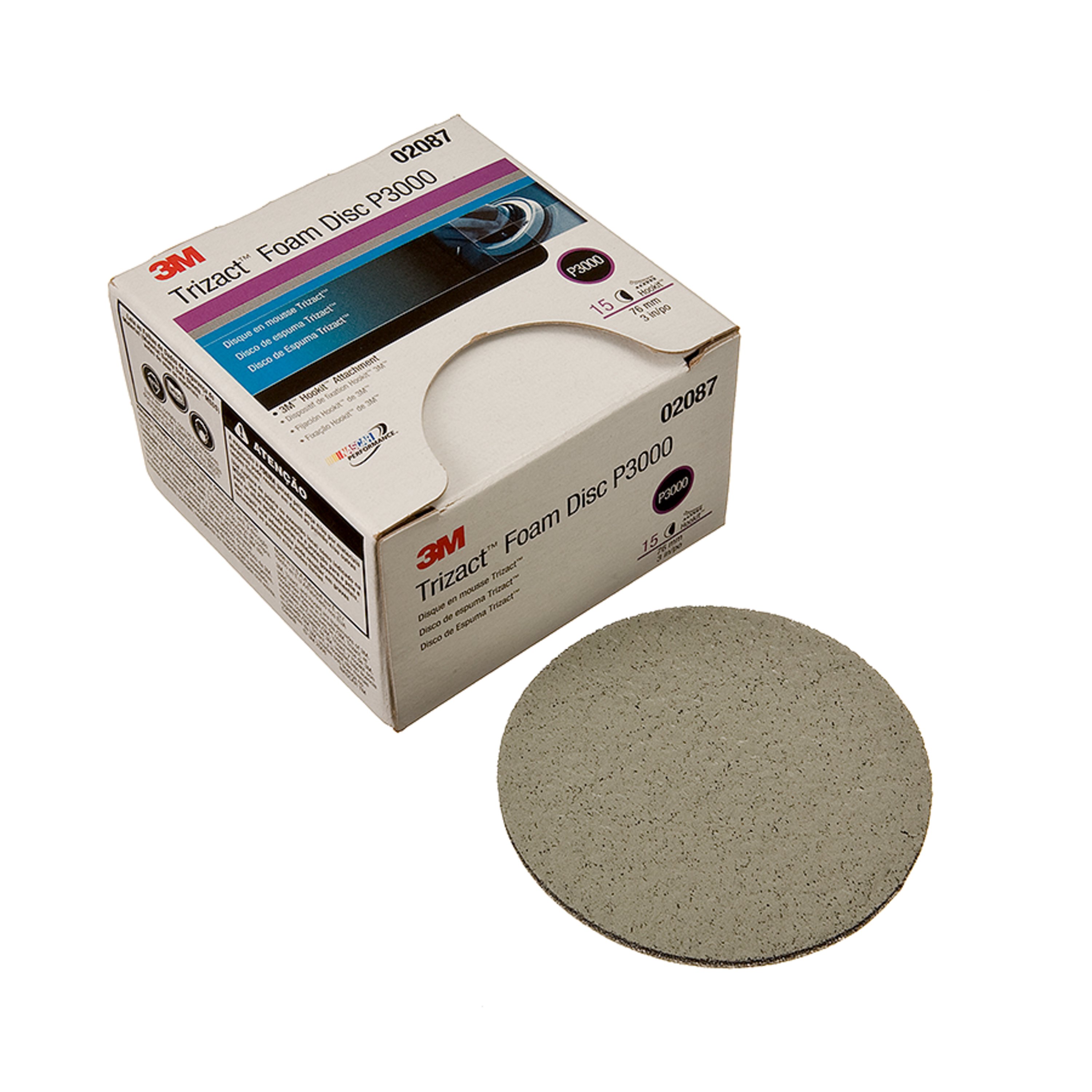 3M™ 02087 Trizact™ Hookit™ Abrasive Disc 75mm: P3000 | Linkup Online